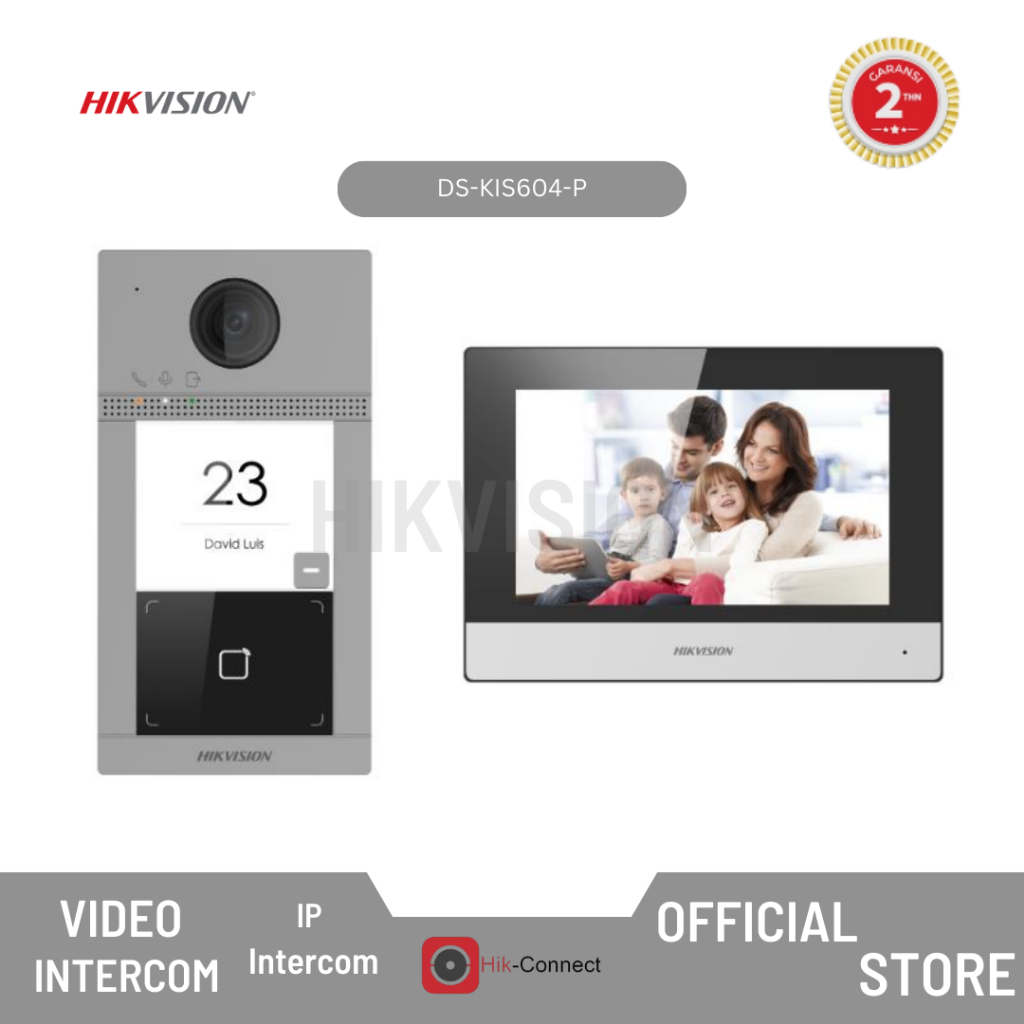 Jual HIKVISION - DS-KIS604-P IP Video Intercom Kit Original | Shopee ...