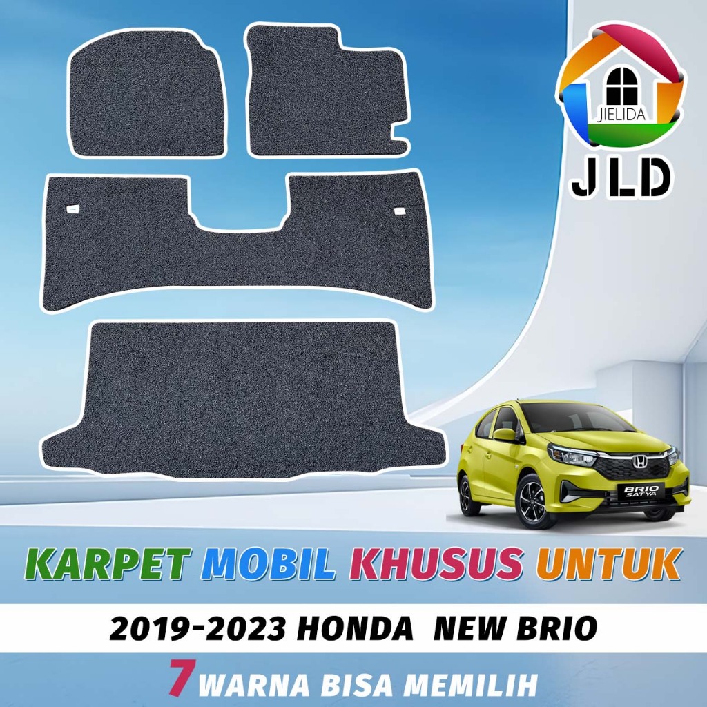 Jual JIELIDA Karpet Mobil Mie Bihun Custom Honda New Brio 2019-2023 (2 ...