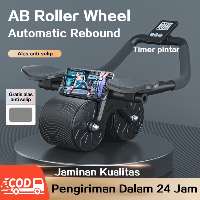 Jual Ab Wheel Double Wheel / Abdominal Roller alat gym Automatic ...