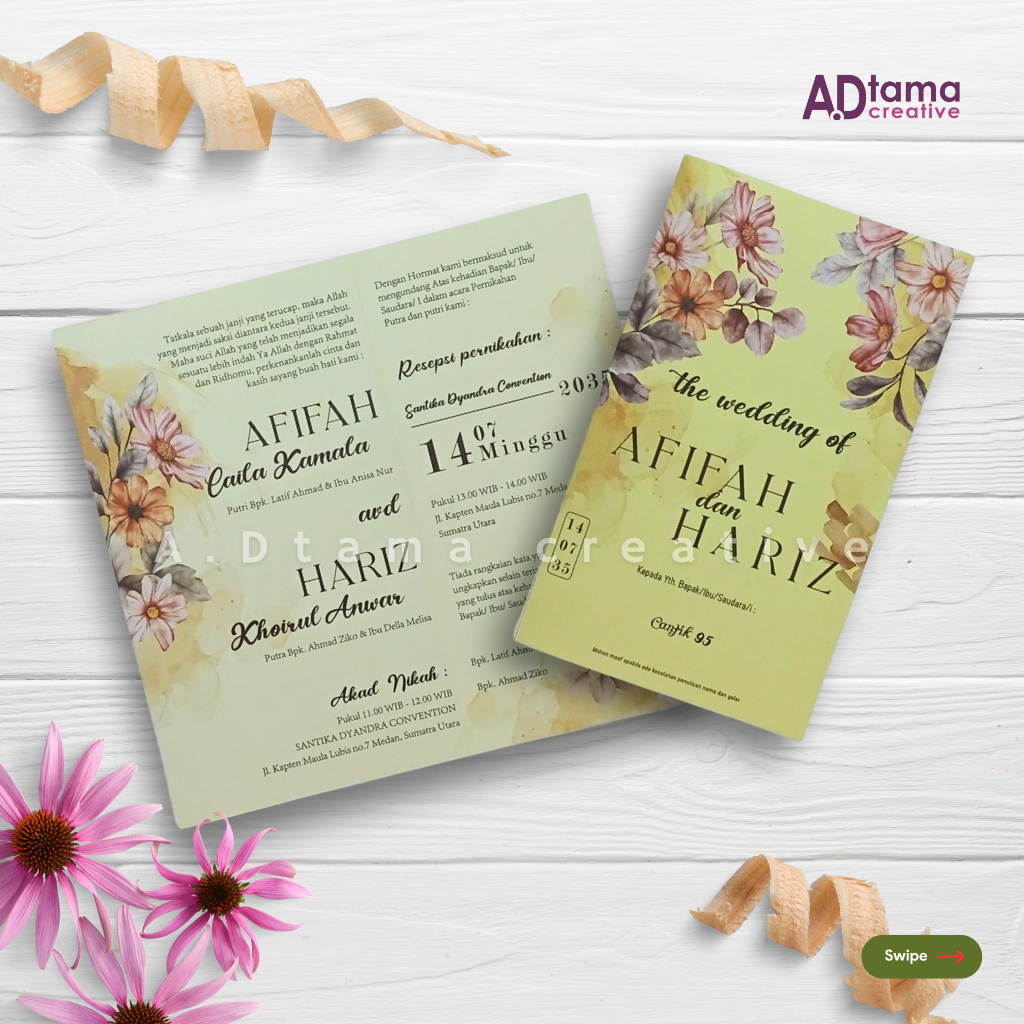 Jual Undangan CTK095 | Undangan pernikahan | Cetak Undangan pernikahan ...