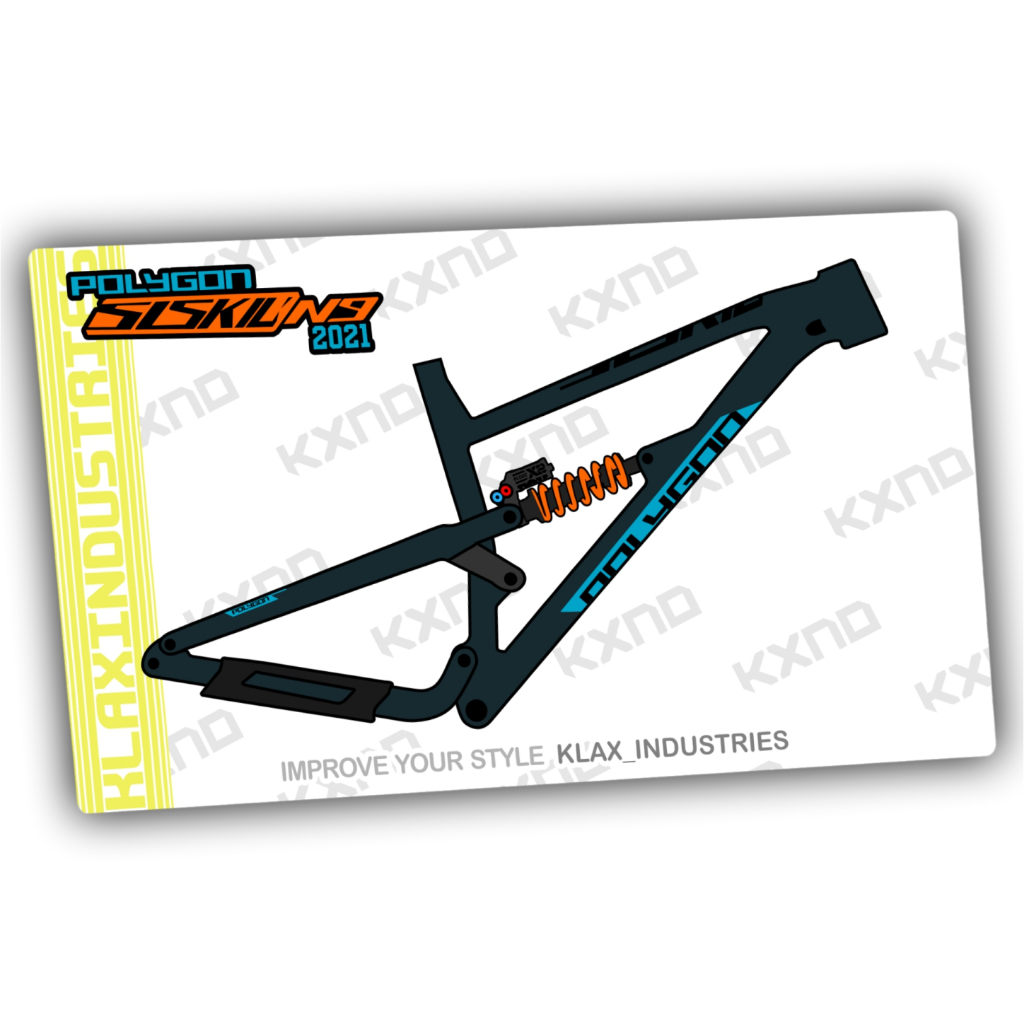 Jual Decal Frame polygon SISKIU N9 2021 KLAX INDUSTRIES Stiker Sepeda ...