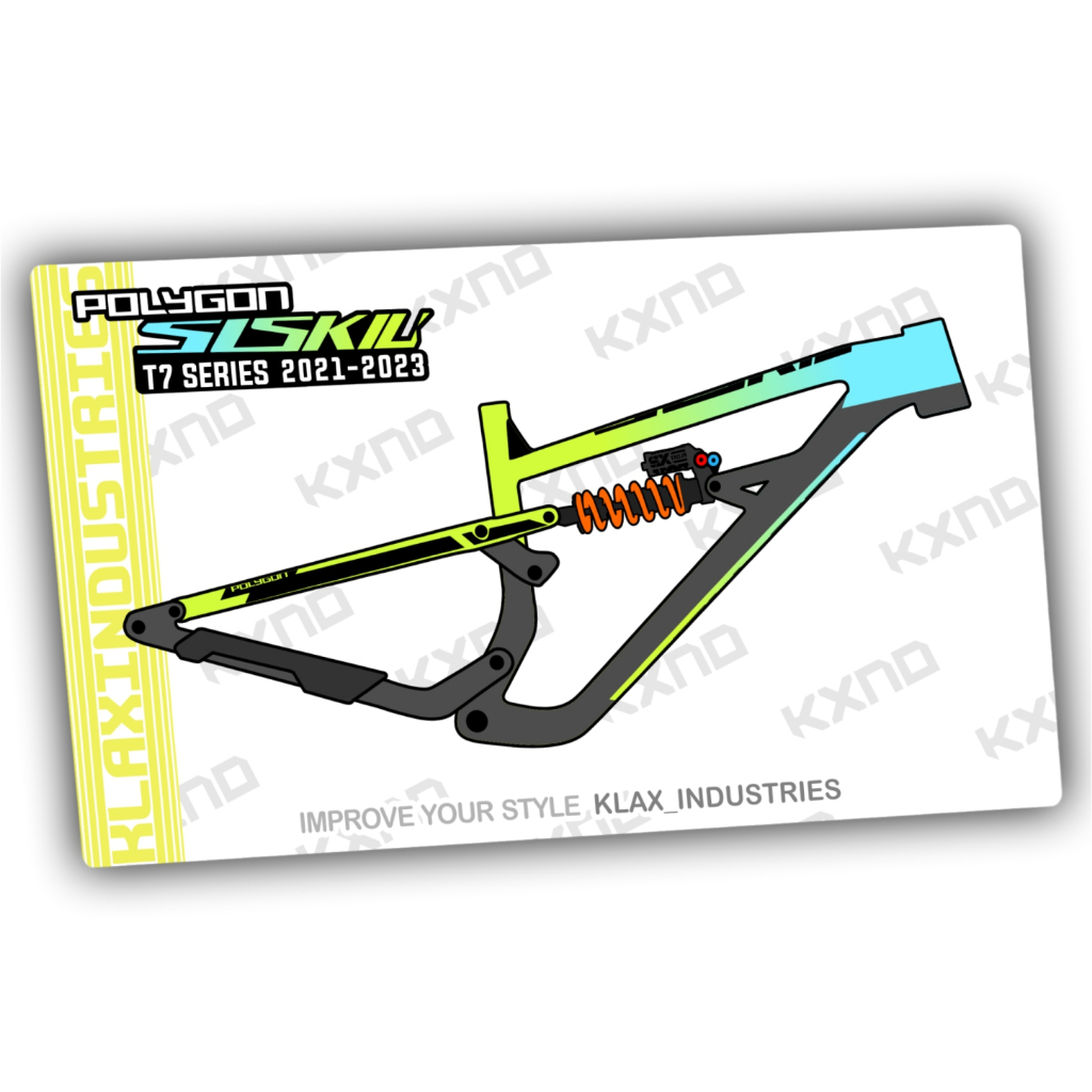 Jual Decal Frame polygon SISKIU T7 CUSTOM 2021 2023 KLAX INDUSTRIES ...