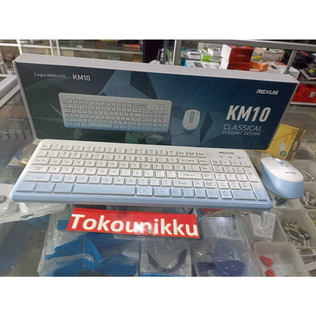 Jual Rexus Keyboard Mouse Wireless RX-KM10 Combo Classic Design ...