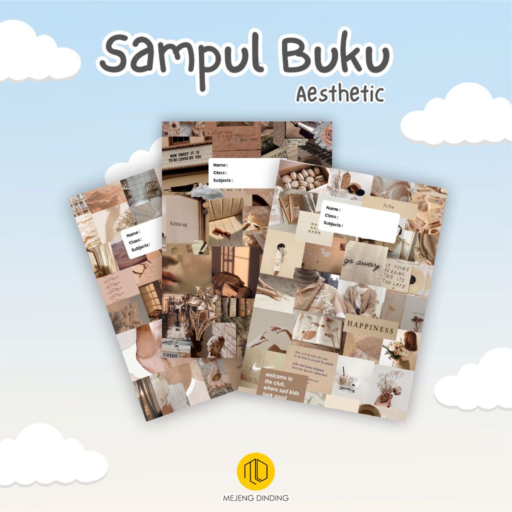 Jual SAMPUL BUKU AESTHETIC ISI 10 PCS / SAMPUL BUKU MOTIF ESTETIK COKL ...