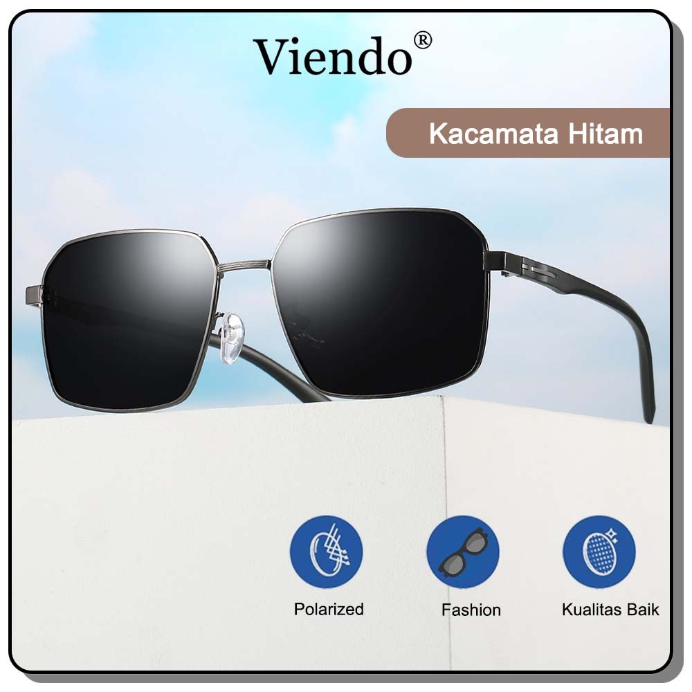 Jual Viendo Frame Kacamata Hitam Polarized Pria Cowok Wanita Keren ...