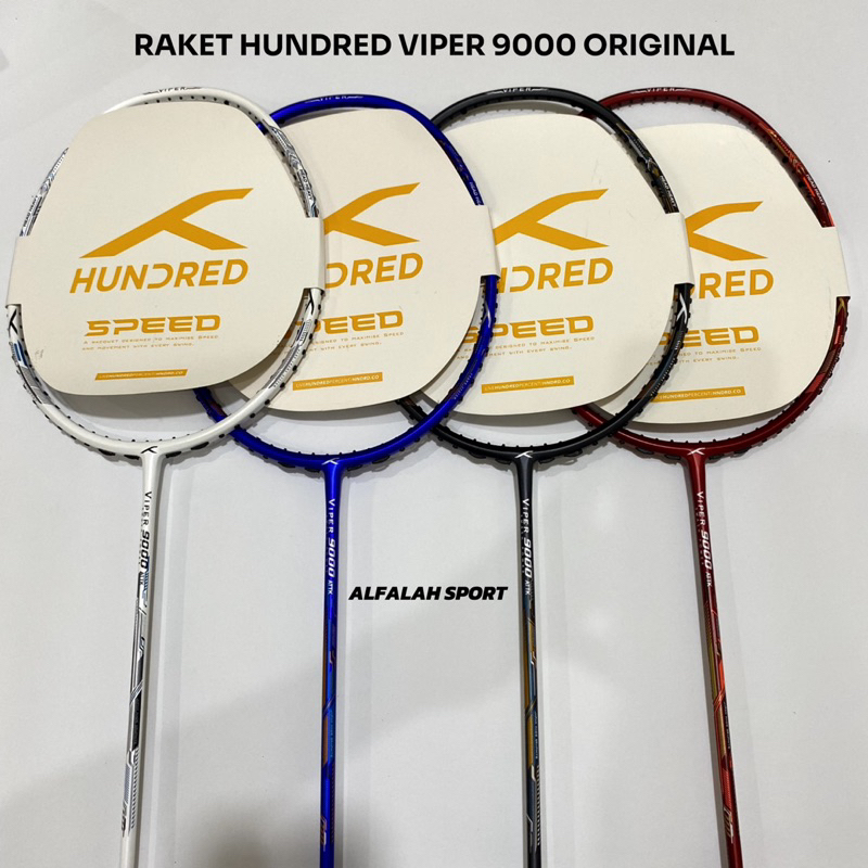 Jual RAKET BADMINTON HUNDRED VIPER 9000 ATTK 32 LBS - ORIGINAL | Shopee ...