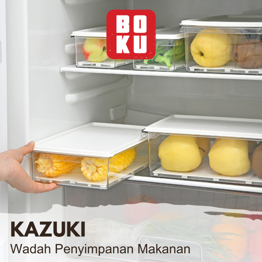 Jual |BOKU| KAZUKI Penyimpanan Makanan Transparan Penyimpanan Daging ...
