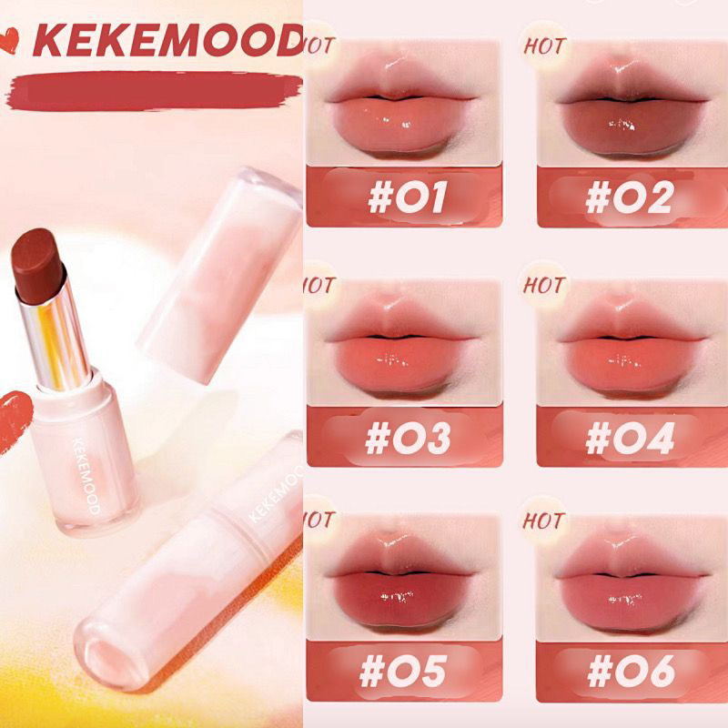 Jual KEKEMOOD Watery Glow Lipstik Lip Balm Water Light Solid Lipstick ...