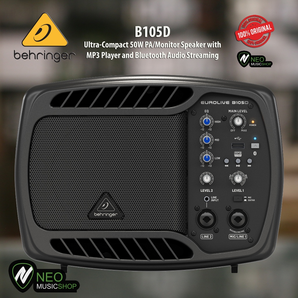 Jual Behringer B105D 50 Watt Monitor Speaker with MP3 Player and ...