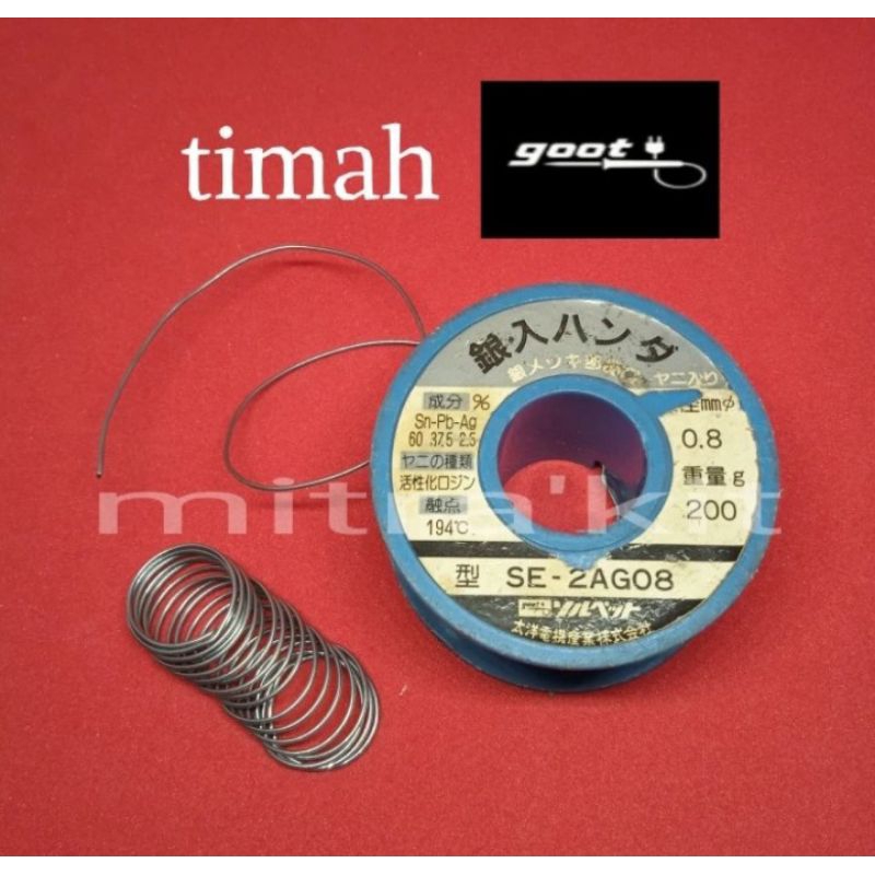Jual Timah goot SE-2AG08 0.8mm timah campur perak asli goot harga ...