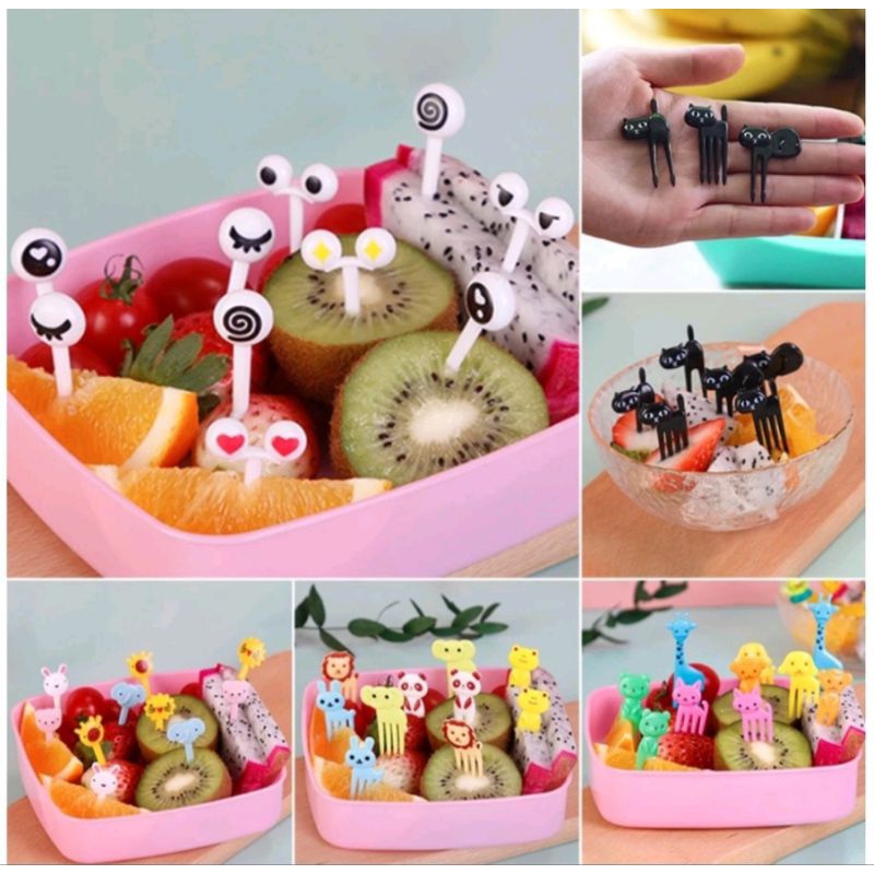 Jual Garpu Bento // Garpu Buah // Bento Tools // Tusukan Bento // Garpu Karakter | Shopee Indonesia