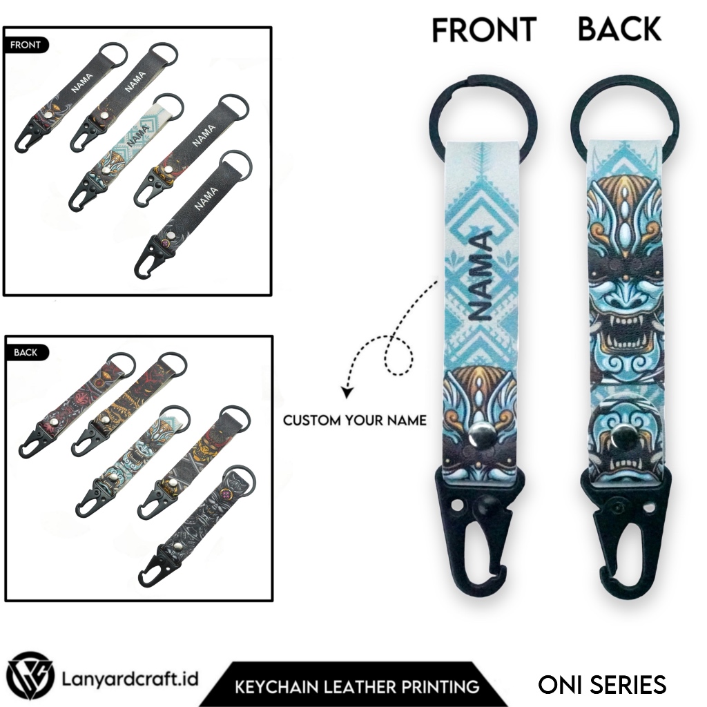 Jual Keychain Kulit Custom Nama Leather Printing Gantungan Kunci - ONI ...
