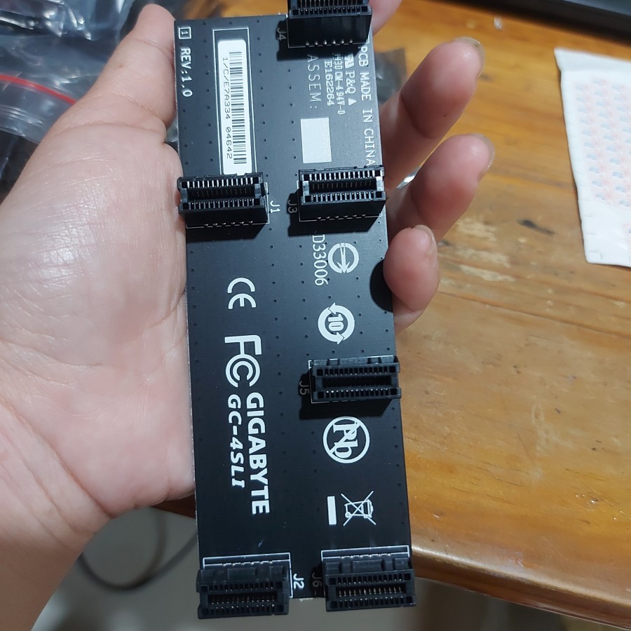 Jual GIGABYTE Gaming 4 Way SLI Bridge Connector Quad Slot Gc-4sli ...