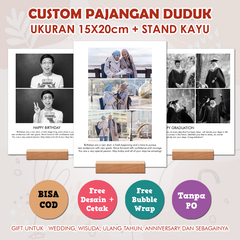 Jual Pajangan Foto Kado Wisuda, Ulang Tahun, Pernikahan Cewek Cowok ...