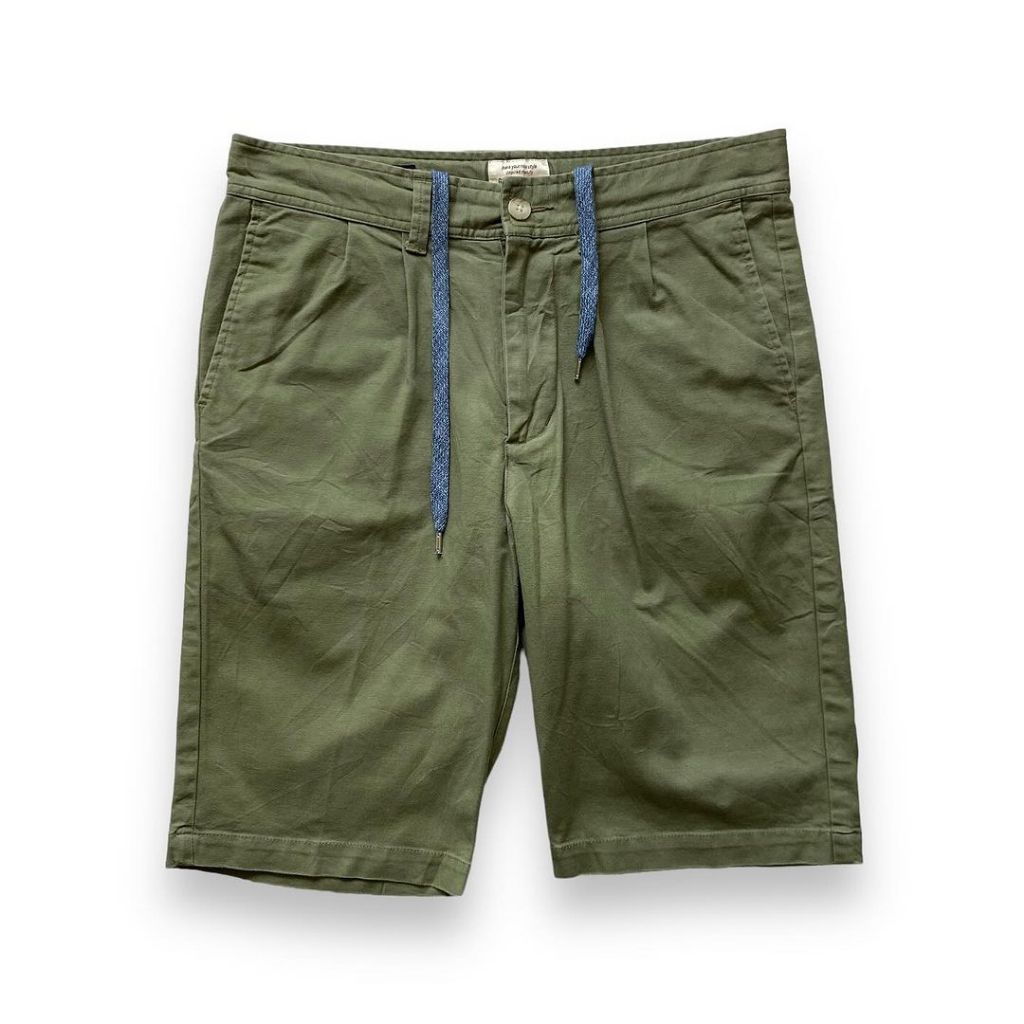 Jual GRAND GLOBAK MEN SLIM COTTON FATIGUES SHORT PANTS - GREEND ARMY ...