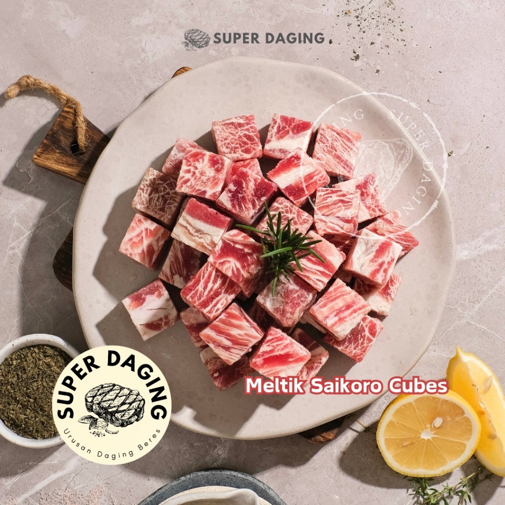 Jual Daging Premium Saikoro Beef Meltik 500g - Super Daging Palembang ...