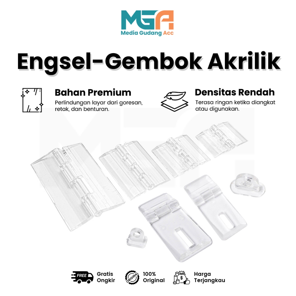 Jual Engsel Akrilik / Engsel Pintu / Gembok Akrilik / Acrylic Hinge ...