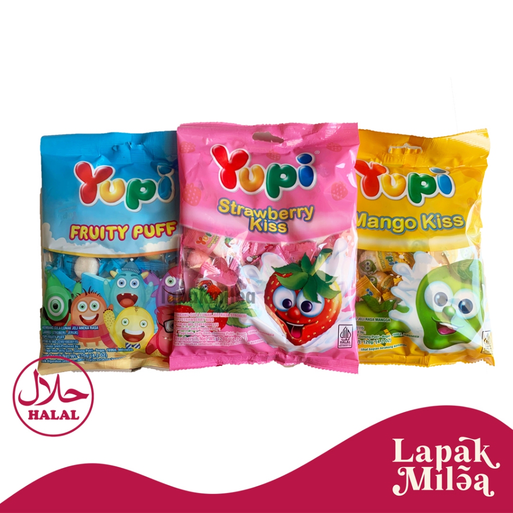 Jual Yupi Permen Gummy Jelly Kemasan Bag 120gr | Shopee Indonesia