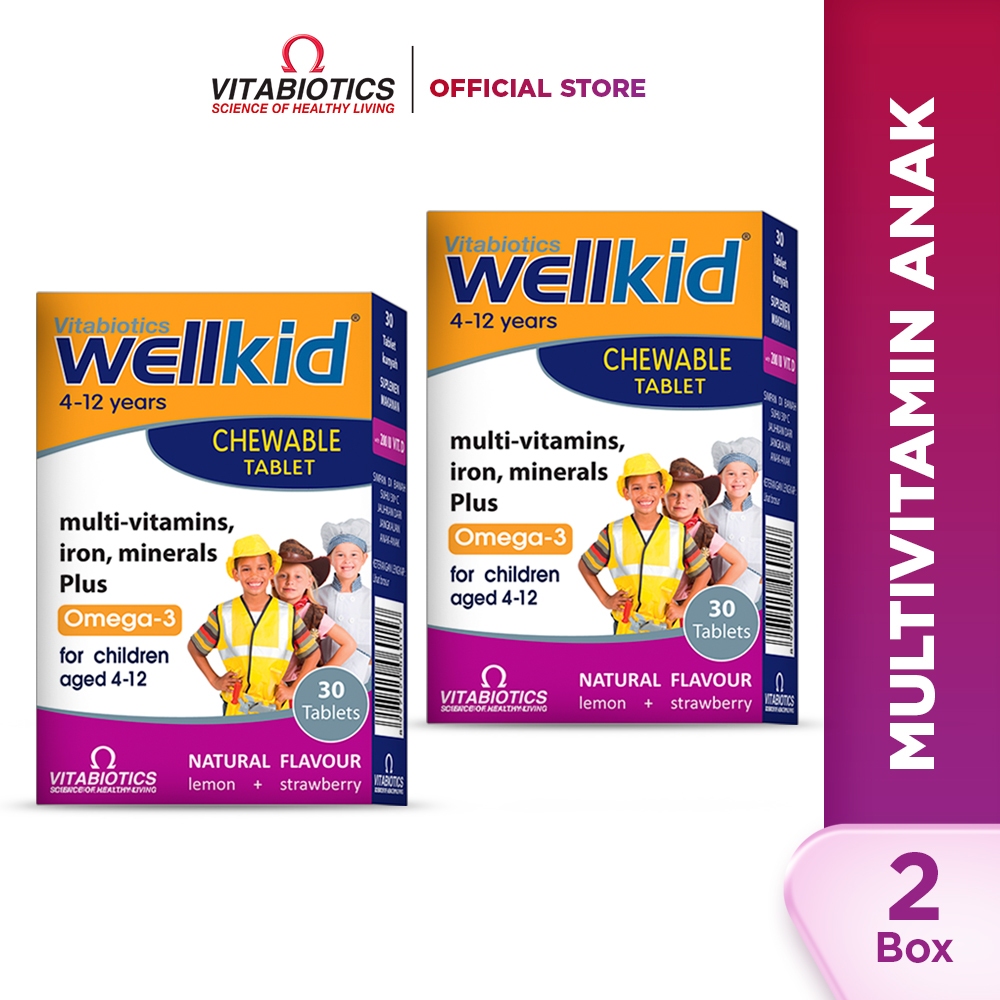 Jual Twin Pack Vitabiotics Wellkid - Multivitamin Perkembangan Anak ...
