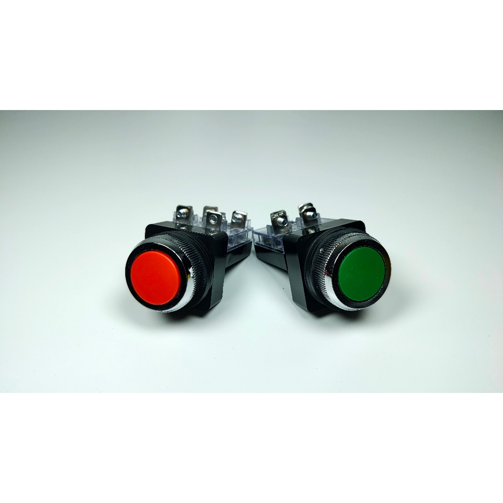 Jual Push Button 25mm 4kaki PB-2511 Merah/Hijau SMC | Shopee Indonesia