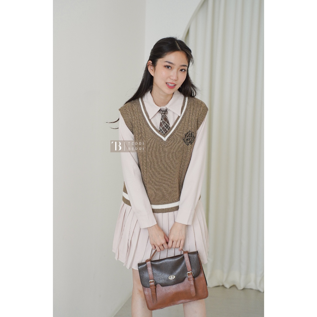 Jual Se-Kyung Set Dress + Vest + Dasi 3in1 [ Banyak Varian ] Knit ...