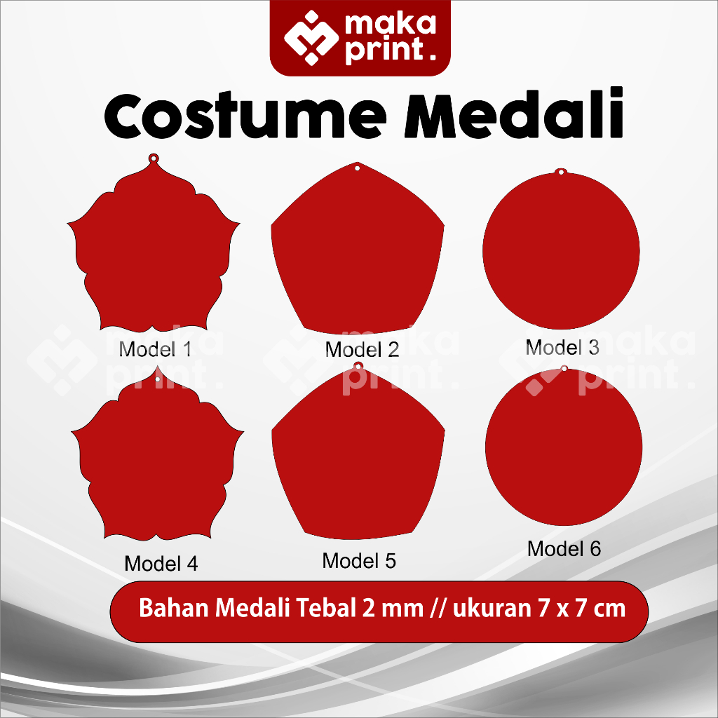 Jual Bahan Medali Akrilik 2MM - Medali Akrilik Bening - Bahan Medali ...