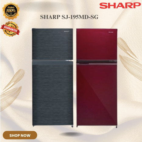 Jual SHARP Kulkas 2 Pintu SJ-195MD-SG SR2 Kapasitas 172 Liter/SJ195MDSG ...