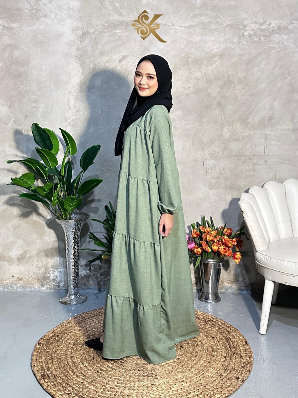 Jual BATIK SANDRA KARYANI Gamis Batik Modern Batik Premium Ramadhan ...