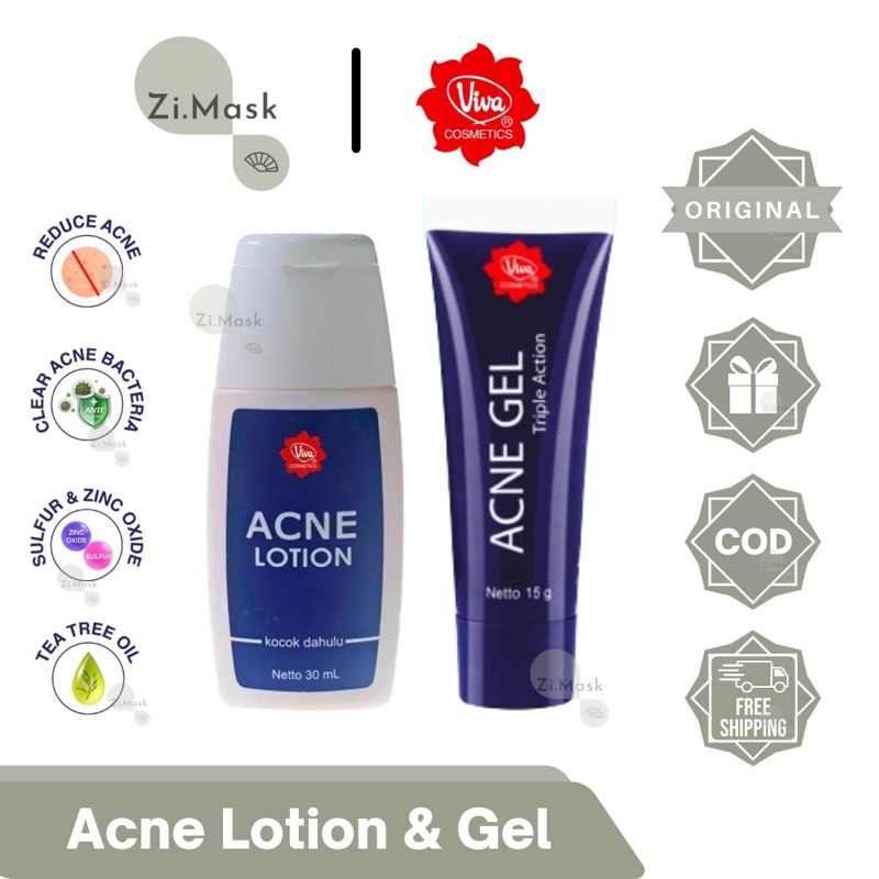 Jual Viva Acne Lotion 30ml | Viva Acne Gel 15gr | Obat Totol Jerawat ...