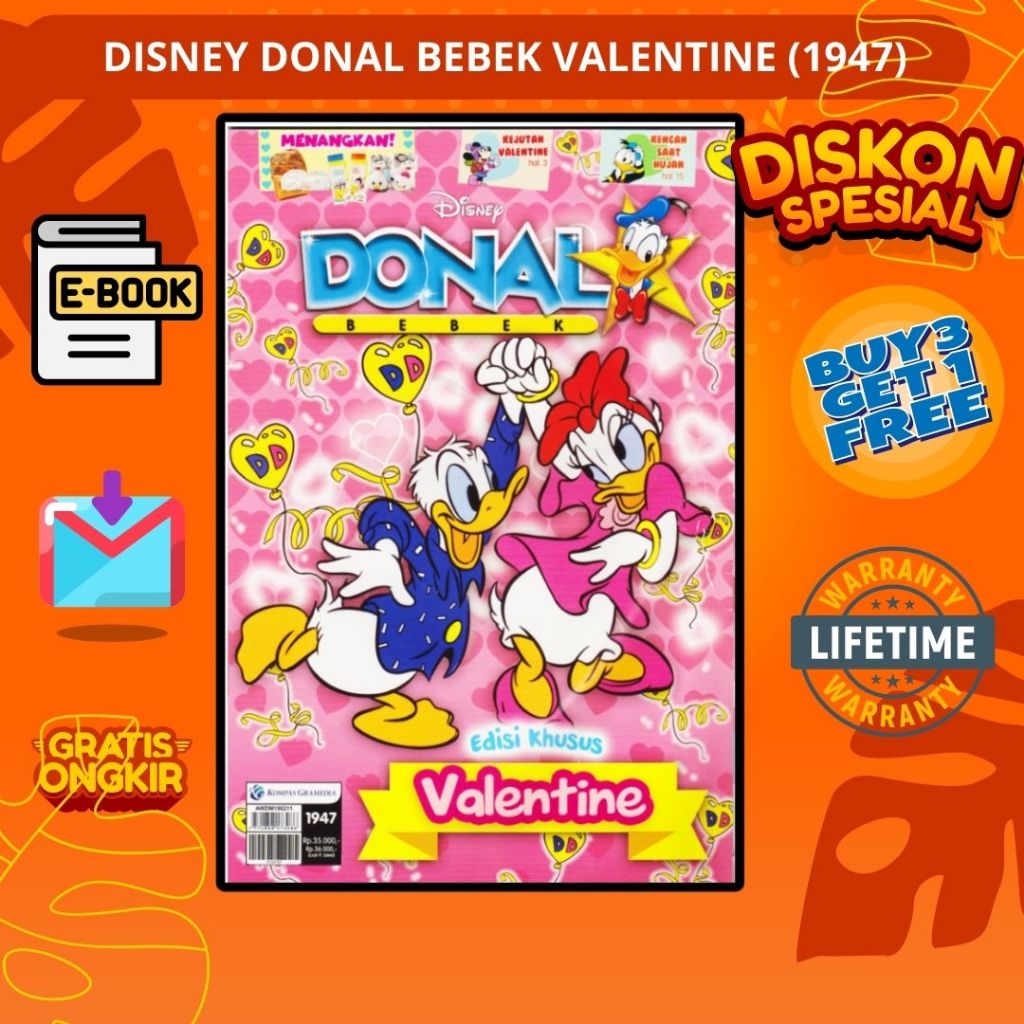 Jual Komik Digital Disney Donal Bebek Edisi Khusus Valentine (1947) Bahasa Indonesia Full Colour ...
