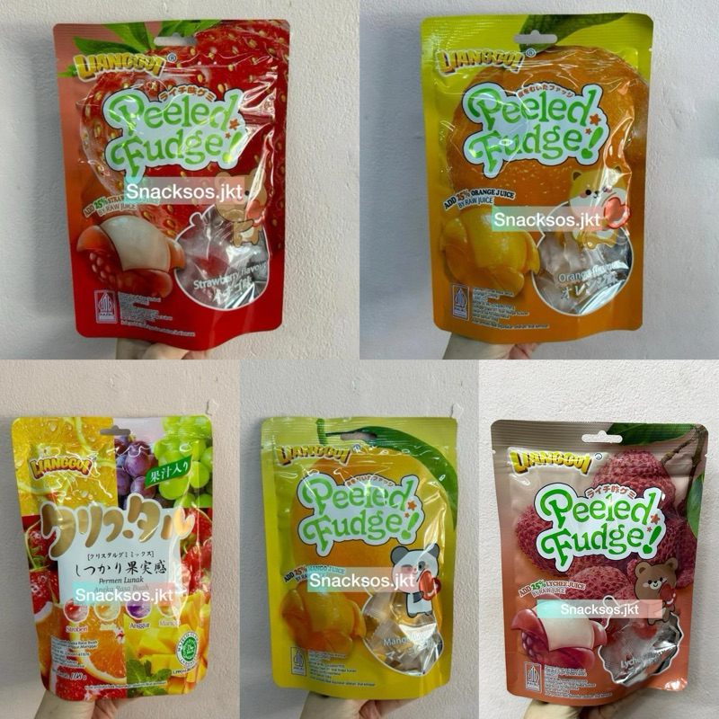 Jual [100GR] LIANGGUI PEELED FUDGE ORANGE GUMMY / STRAWBERRY / LYCHEE ...