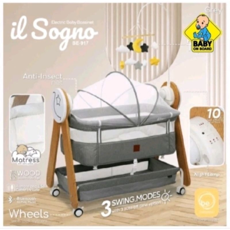 Jual Baby Box Babyelle IL Sogno BE 917 Luxurious 2in1 bassinet ...