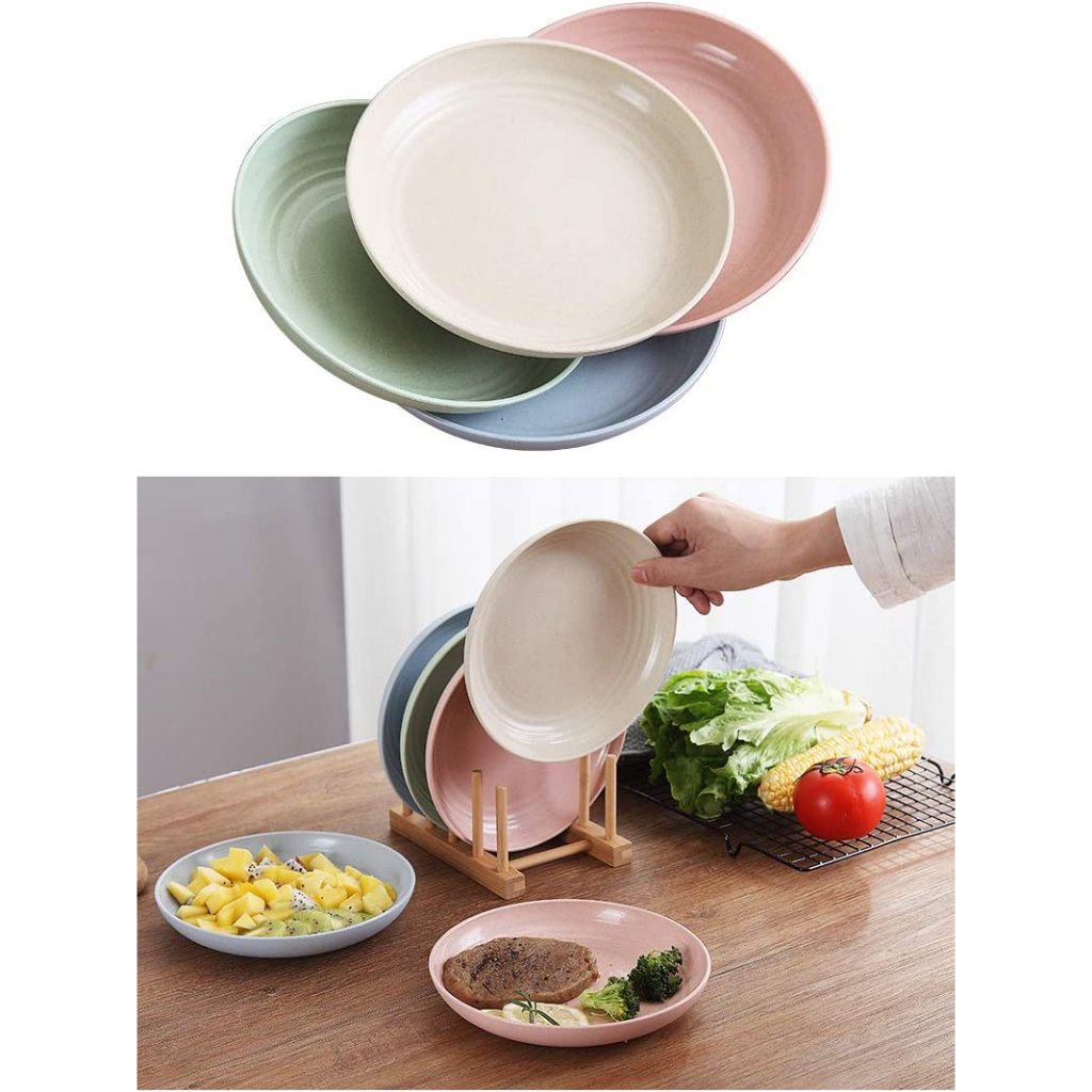 Jual piring makan bahan wheat straw ramah lingkungan - Piring Makan ...