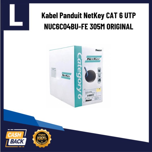 Jual Kabel Panduit NetKey CAT 6 UTP NUC6C04BU-FE 305M ORIGINAL | Shopee ...