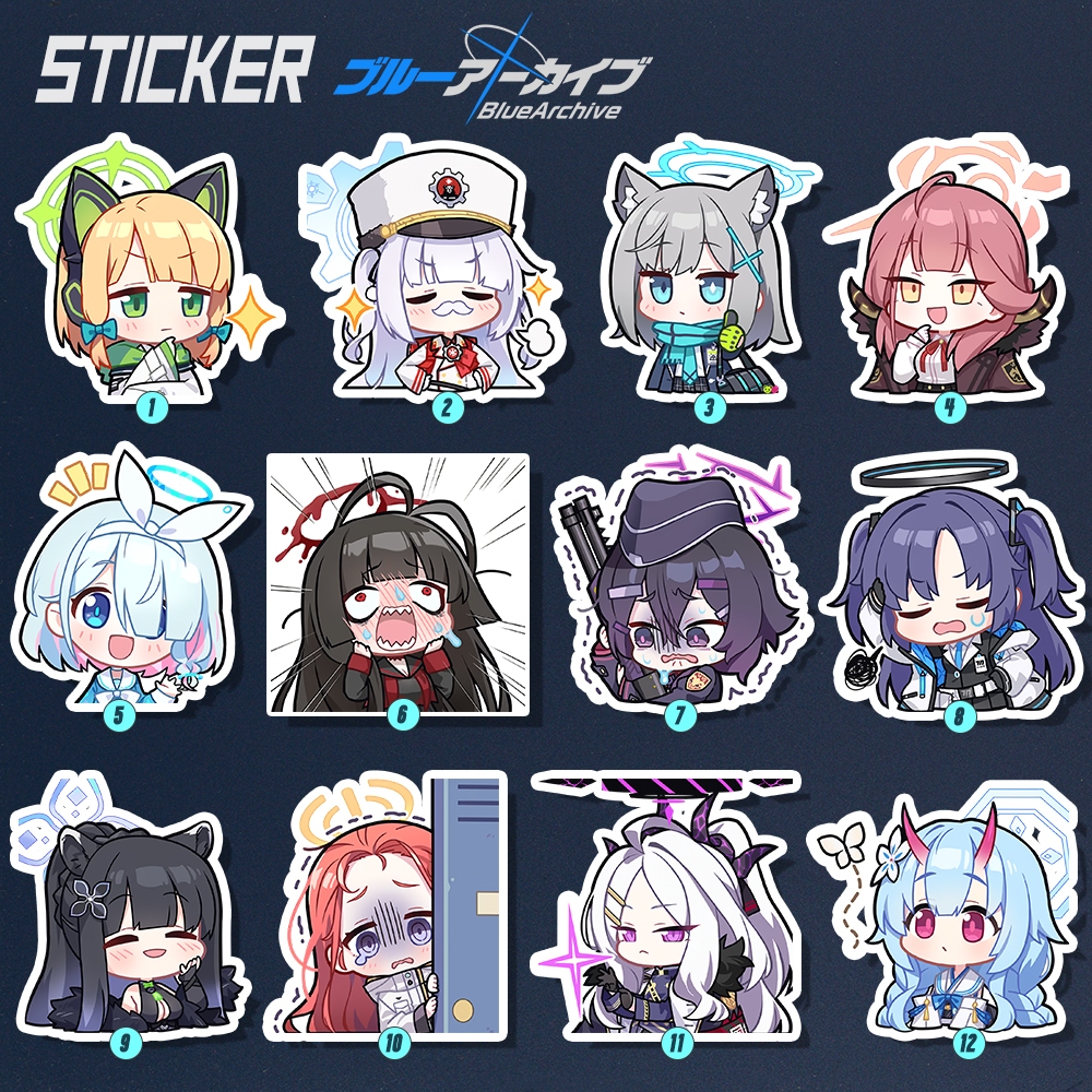 Jual Sticker Blue Archive - Sticker Anime Game Blue Archive - Stiker ...
