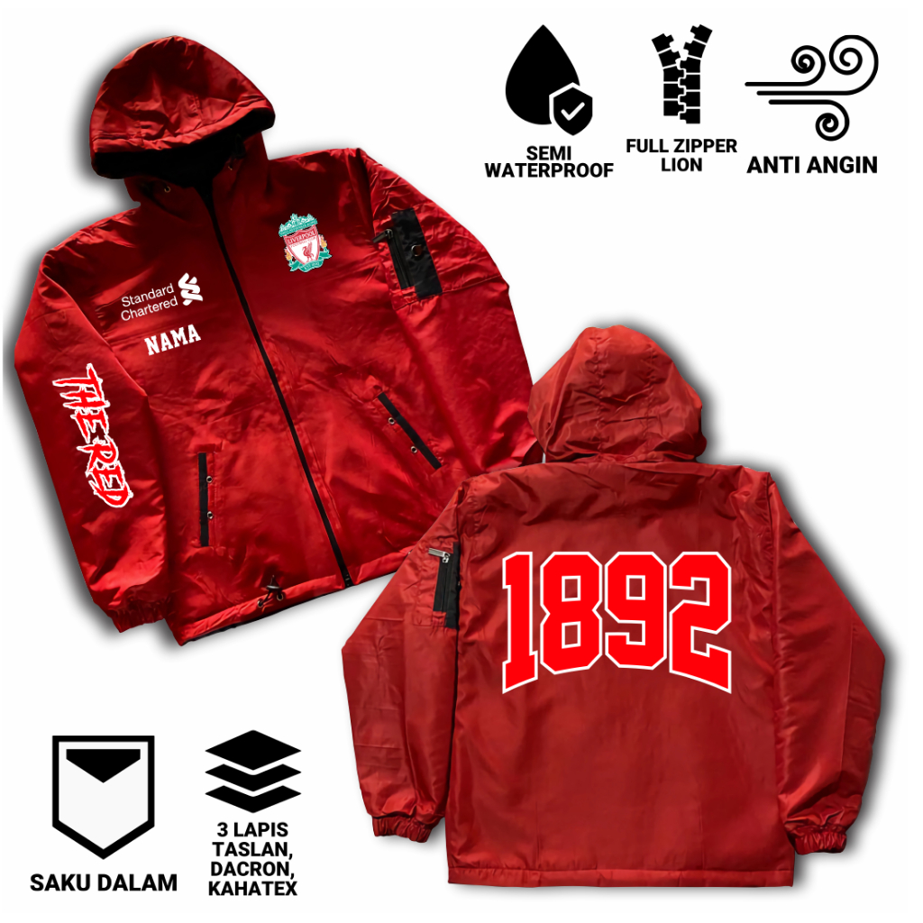 Jual Jaket Anak Bola Liverpool The Red Parasut Semi WF | Shopee Indonesia