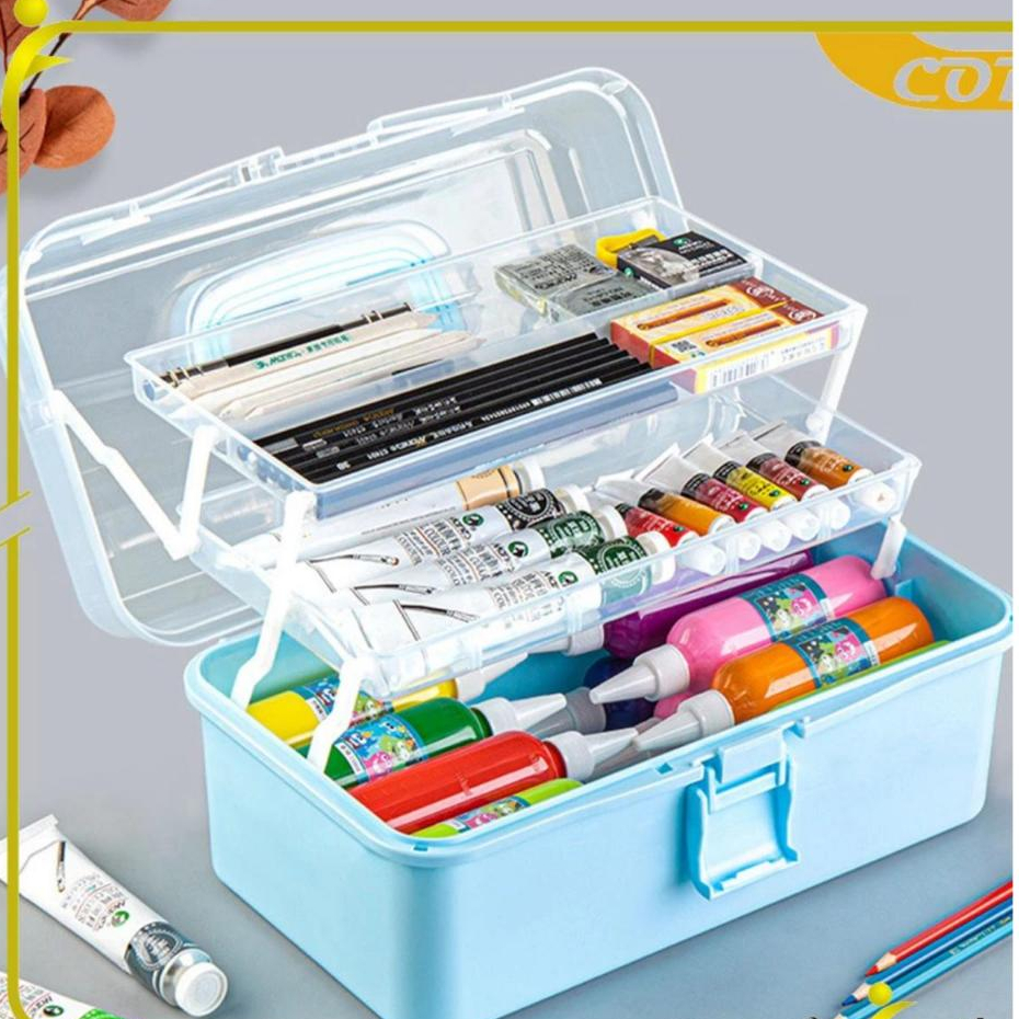 Jual Tool Box Kotak Serbaguna 3 Tingkat Dengan Pengunci Storage Box ...