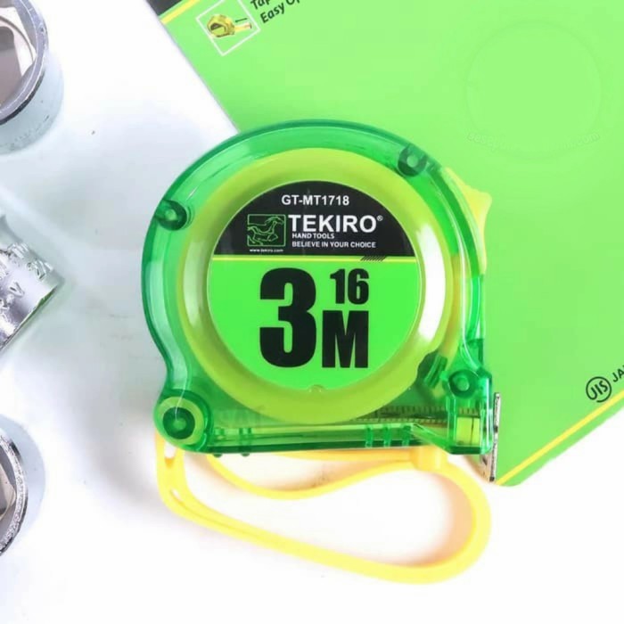 Jual TEKIRO Meteran 3mtr / Meteran Tangan TEKIRO// Meteran Transparan 3 ...