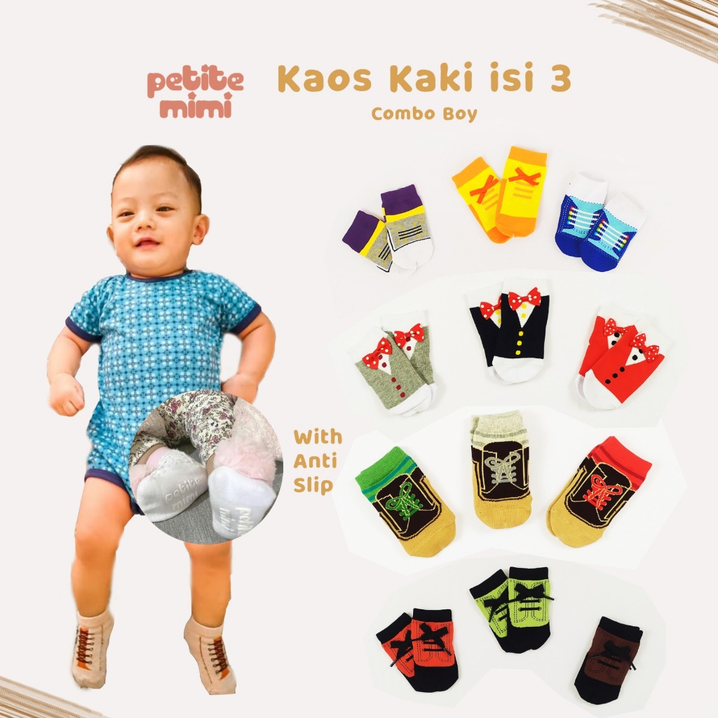 Jual Petite Mimi Kaos Kaki Anak Bayi Balita Anti Slip 0-2 Tahun - Kaos ...