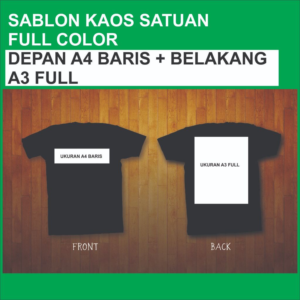 Jual SABLON KAOS SATUAN FULL COLOR - CUSTOM KAOS DESAIN SENDIRI COTTON COMBED 30S,24S | Shopee ...