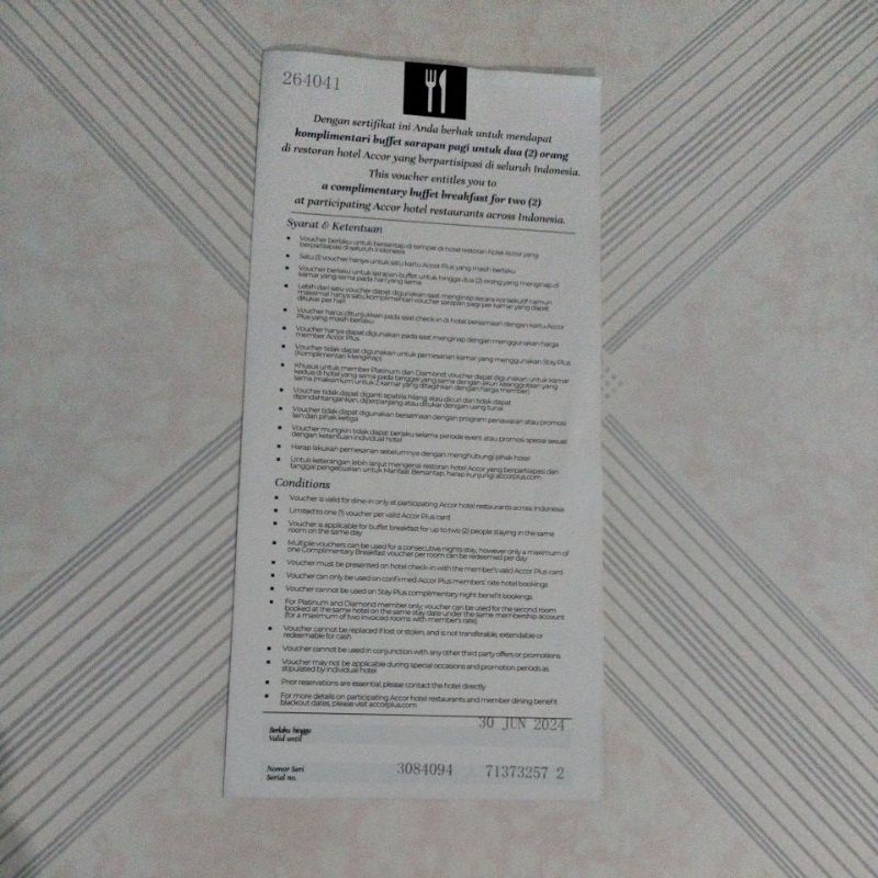 Jual Voucher Accor Plus Komplimentari breakfast buffet Voucher Accor ...