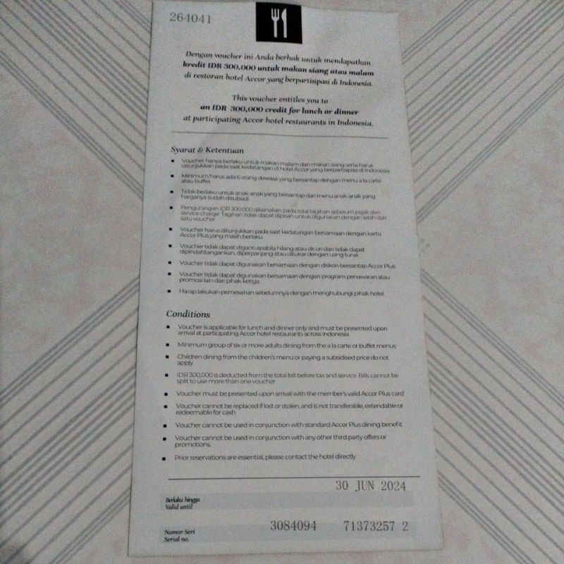 Jual Voucher Accor kredit makan siang atau malam Accor voucher grup ...