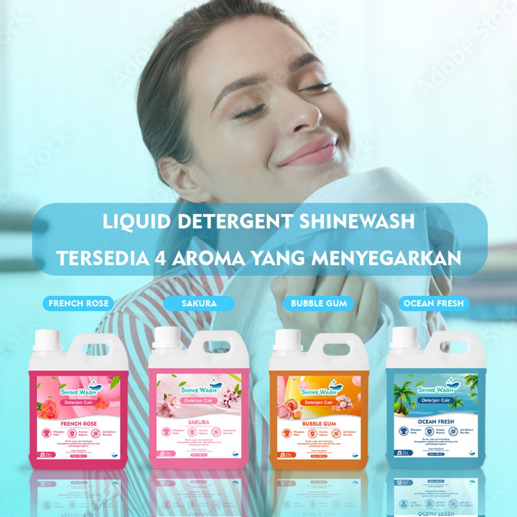 Jual SHINEWASH - Detergen Cair Laundry Detergen Liquid Premium 1 Liter ...