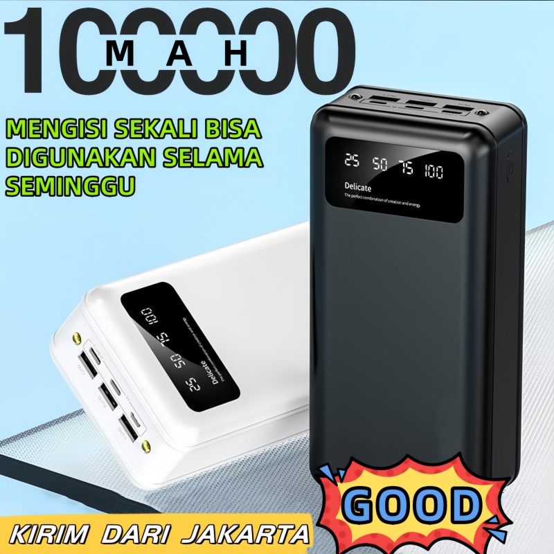 Jual HEATLERAN Power Bank 100000mAh Kapasitas Besar 3 USB Fast Charging ...