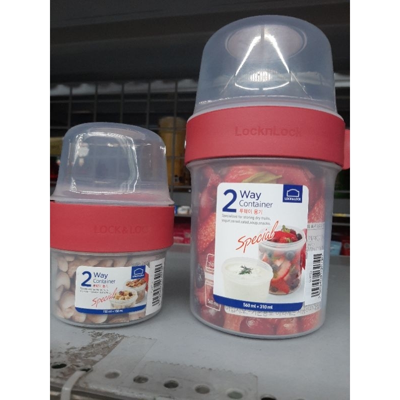 Jual Lock n Lock 2 way container 560ml+310ml | Shopee Indonesia