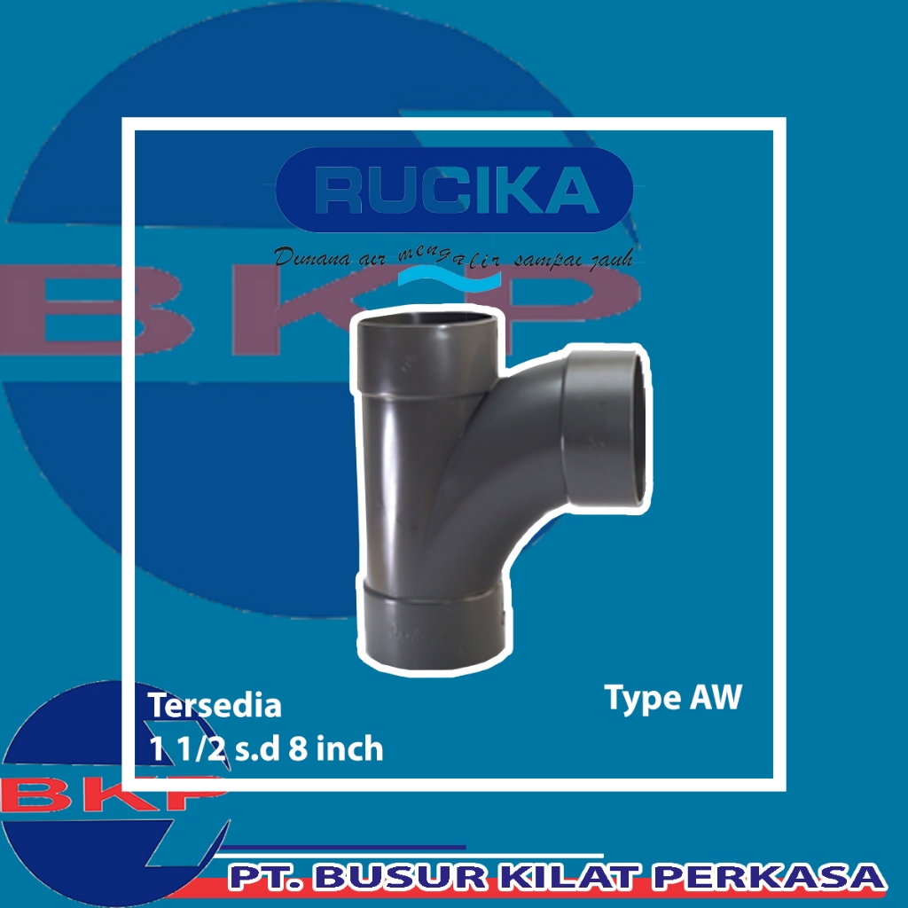 Jual Tee Way 2 1/2 X 1 1/2 Pvc Rucika Aw / Ty 90 / Sambungan Pipa ...