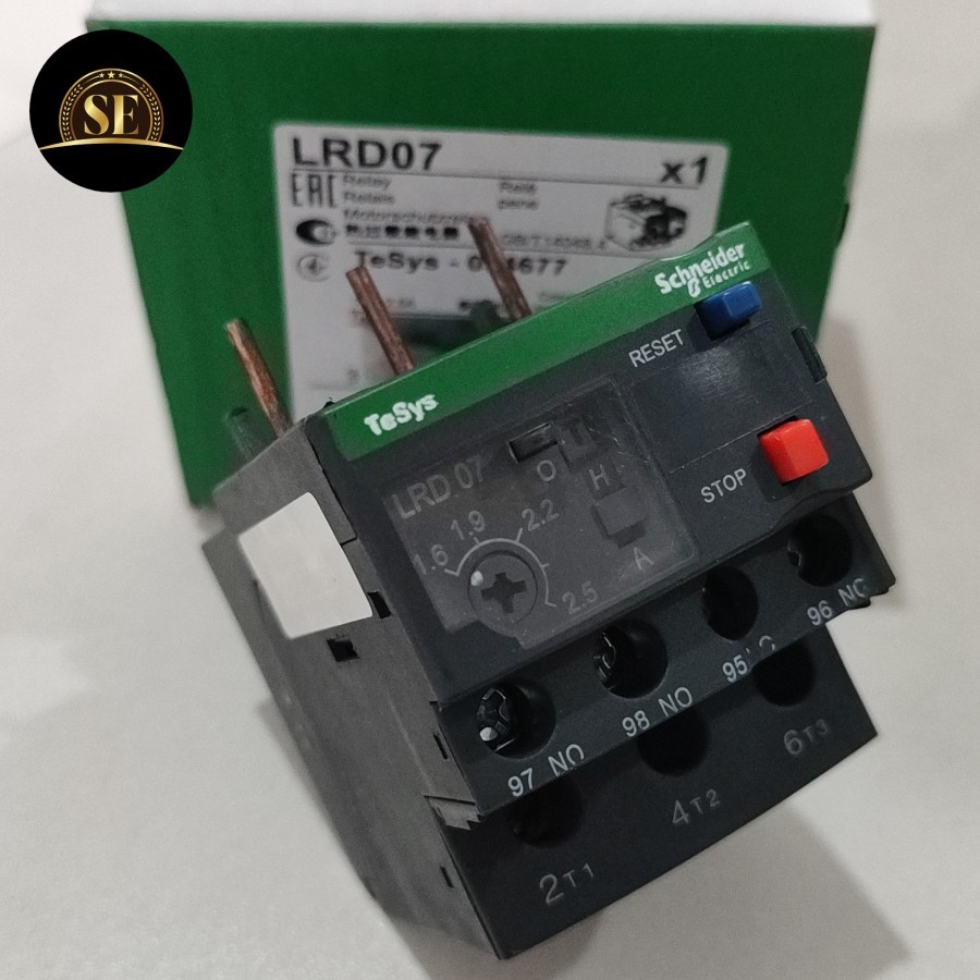 Jual Thermal Overload Relay TOR LRD07 1.6A-2.5A 1,6A-2,5A LRD 07 ...