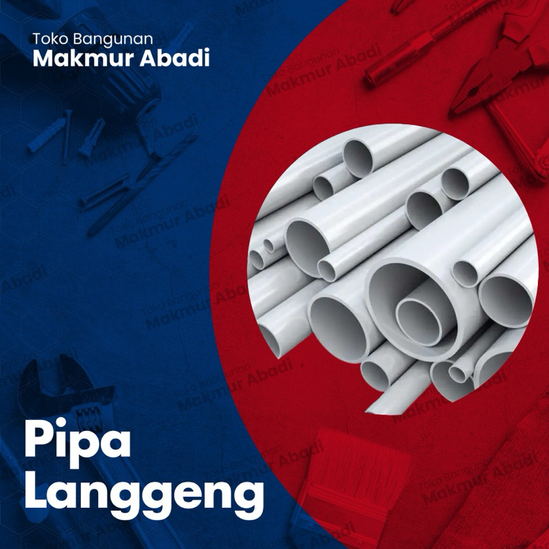 Jual Pipa PVC Langgeng C Warna Putih Mof 5/8" Inch 1/2" Inch Per Batang 4 Meter | Shopee Indonesia