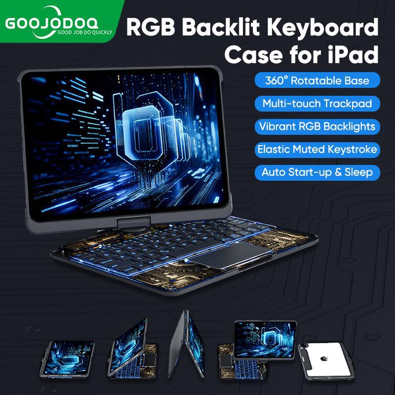 Jual Goojodoq Transparent rotating Magic Keyboard for iPad Air 5 10.9 ...
