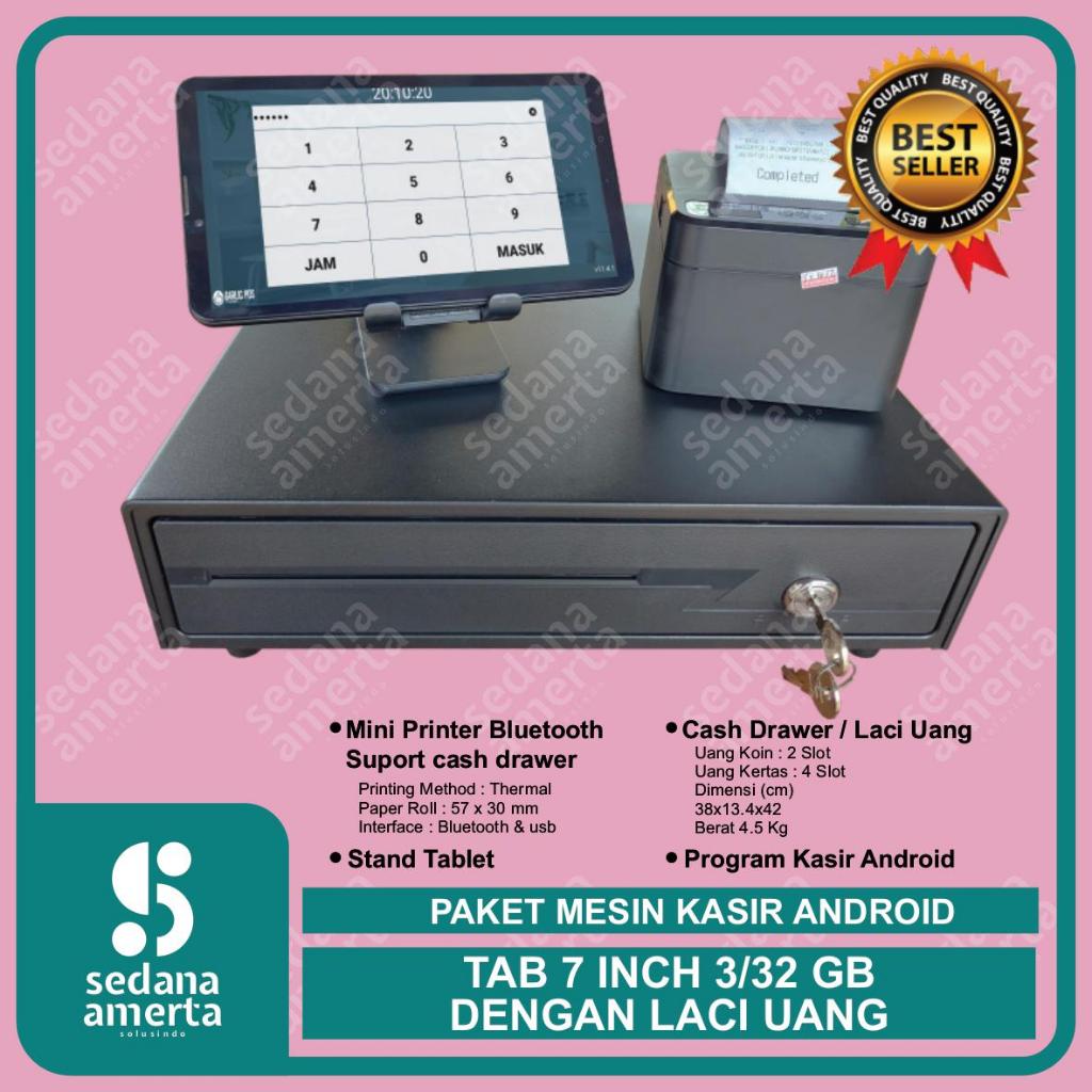 Jual Paket Mesin Kasir Android POS Tablet/Tab 7 Inch 3/32GB - PAKET ...